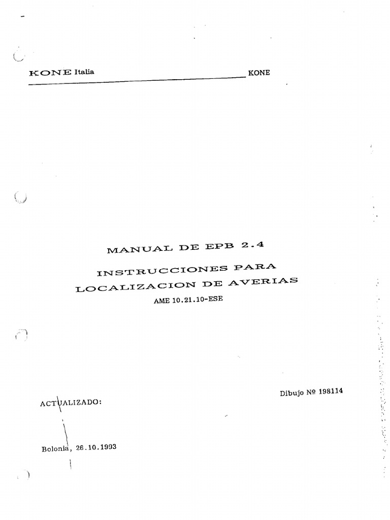 Epb 2.4 Averias V261093 - Epb Kone | PDF