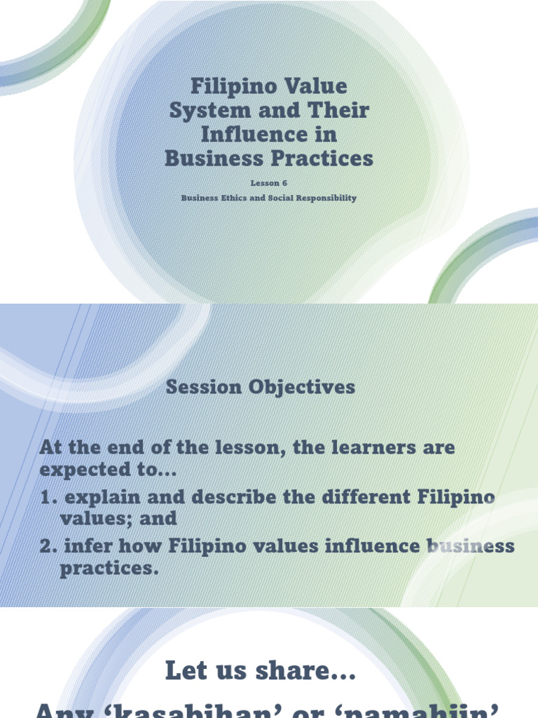 Week 6 FIlipino Value System | PDF | Social Psychology | Psychology