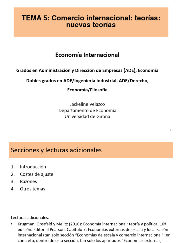 Teorias Del Comercio Internacional | PDF | Business | El comercio internacional