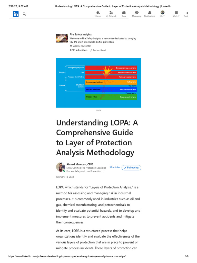 Understanding LOPA - A Comprehensive Guide To Layer of Protection ...