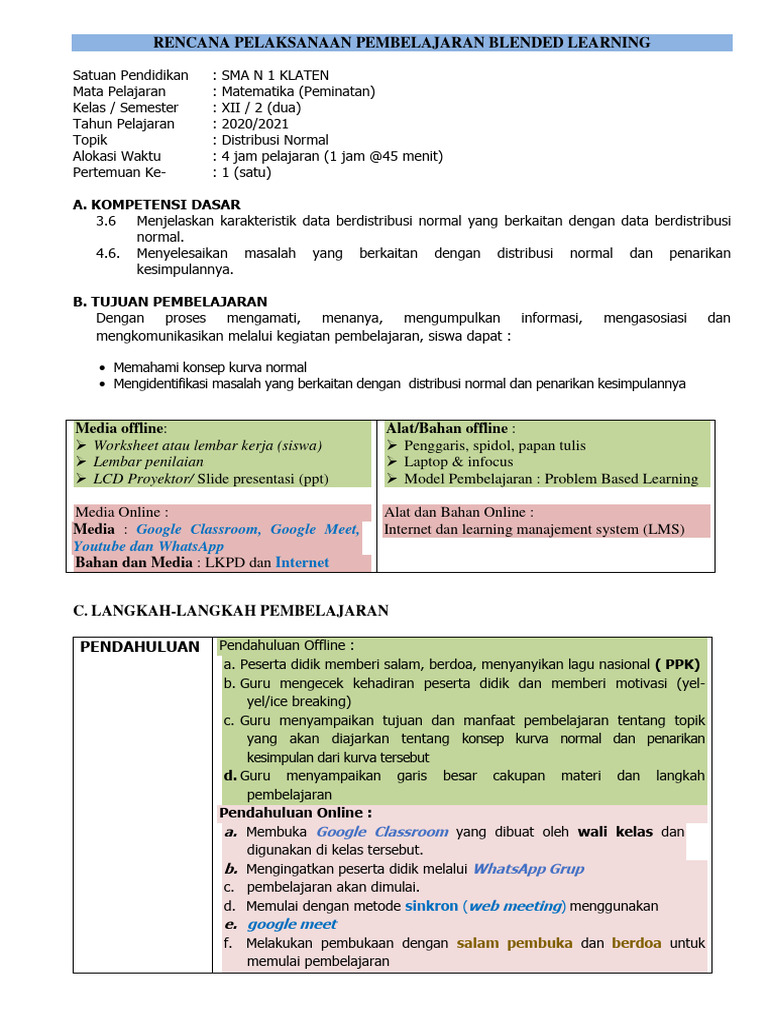 RPP Blended Learning | PDF