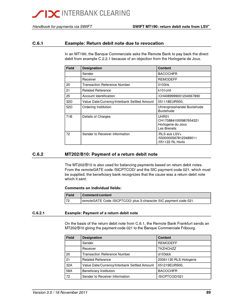 Swift Handbook Pages 23 Pdf Clearing Finance Banks 