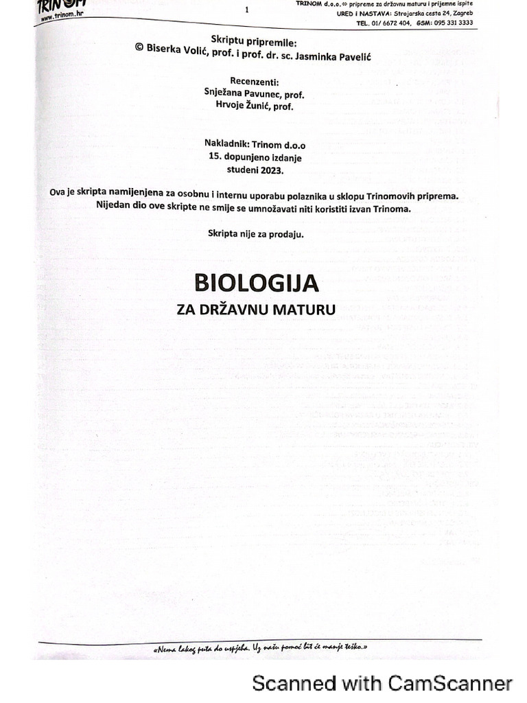Biologija Trinom | PDF