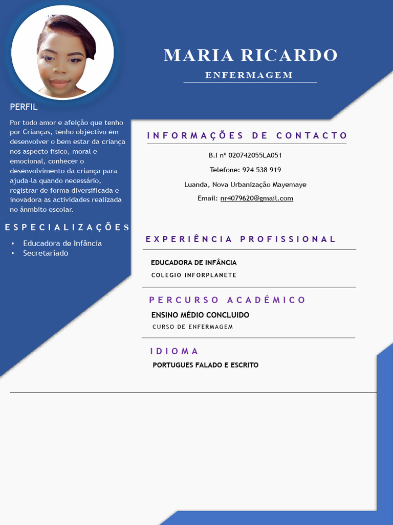 CV5 Novo Modelo Ango Emprego | PDF | Carreira e Crescimento | Bem-estar