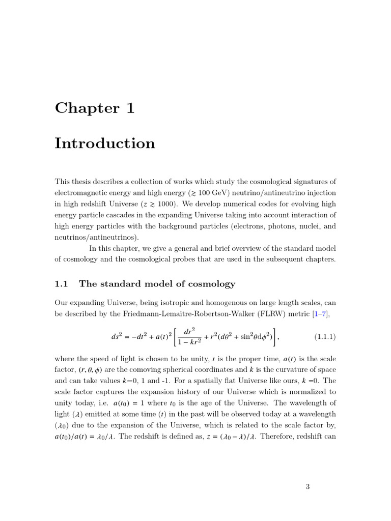 04 - Chapter 1 | PDF | Cosmic Microwave Background | Universe