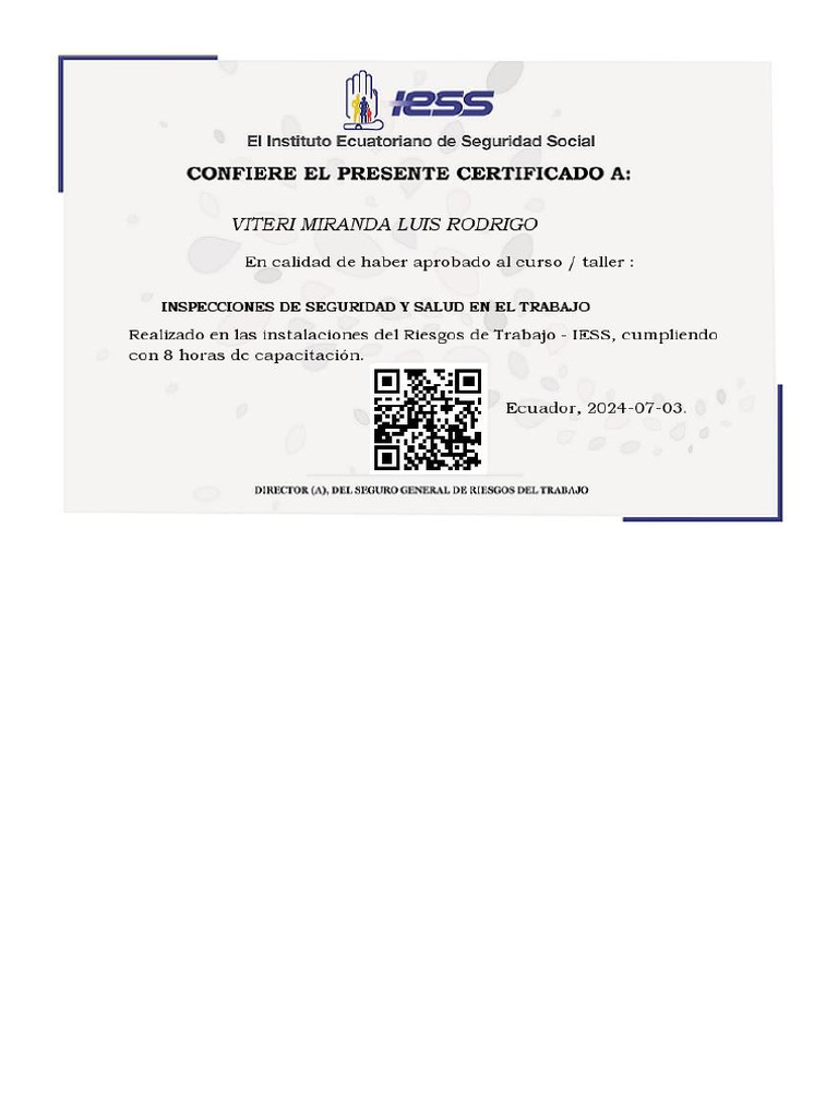 Certificado Iess 03-07-2024 | PDF