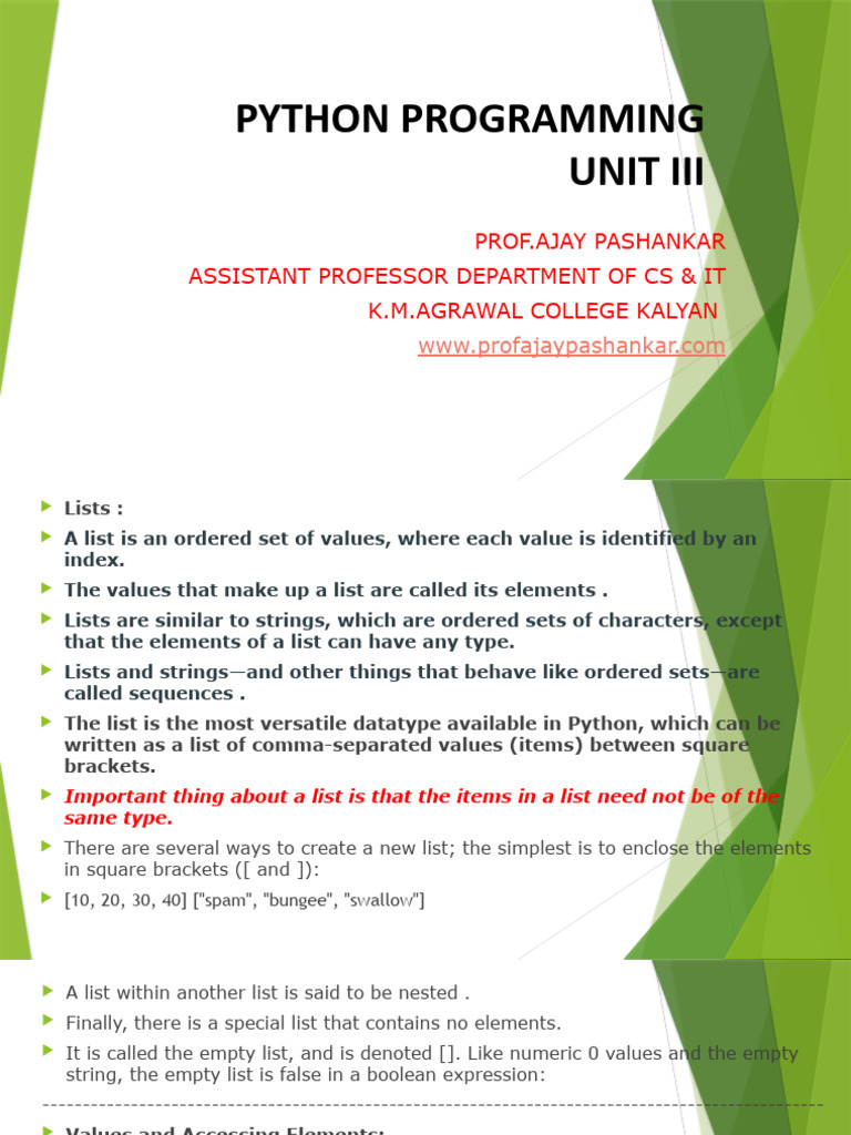 Python Programming Unit III | PDF | Parameter (Computer Programming ... Python Programming Unit III | PDF | Parameter (Computer Programming ...