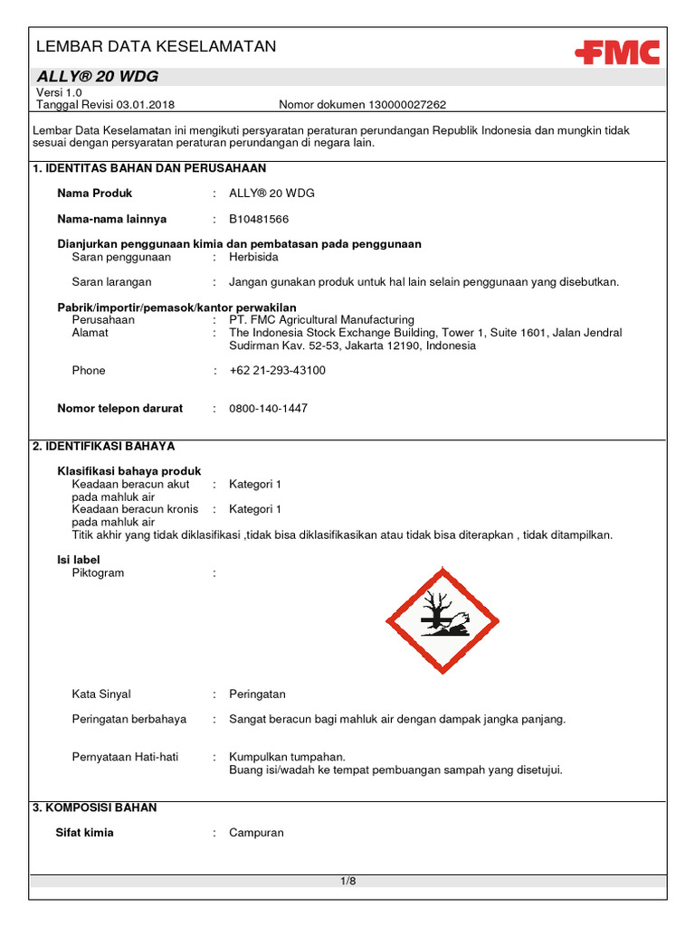 MSDS - Ally 20 WG - ID-req | PDF