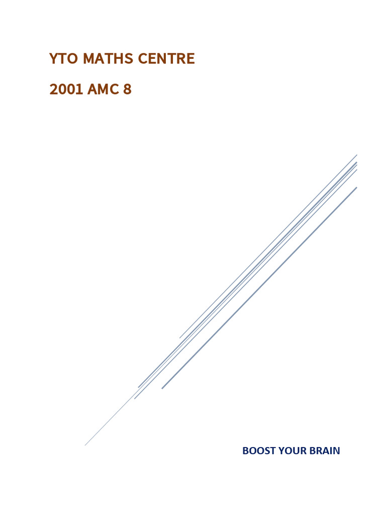 2001 Amc 8 | PDF | Triangle