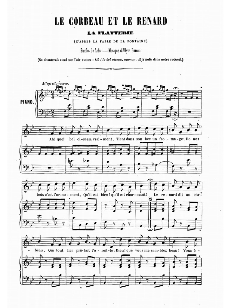 Traditionnel - Le Corbeau Et Le Renard | PDF