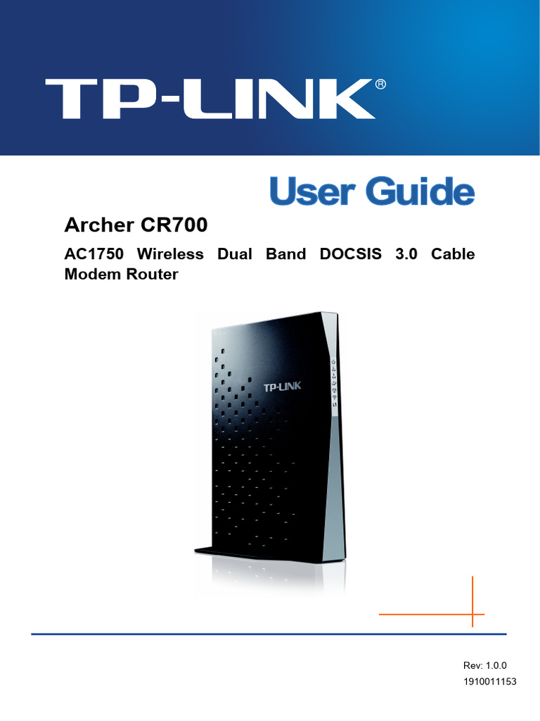 TP Link ARCHER CR 700 - Userguide | PDF | Ip Address | Computer Network