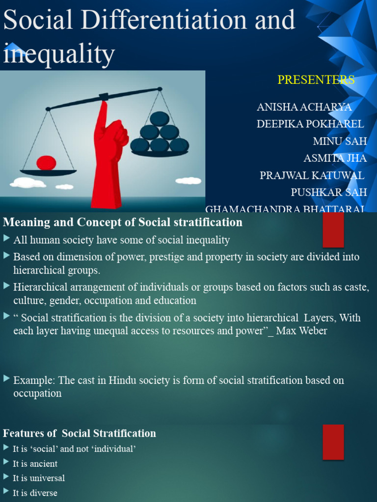 Sociology Slide Social Differentiation and Inequality | PDF | Social ...