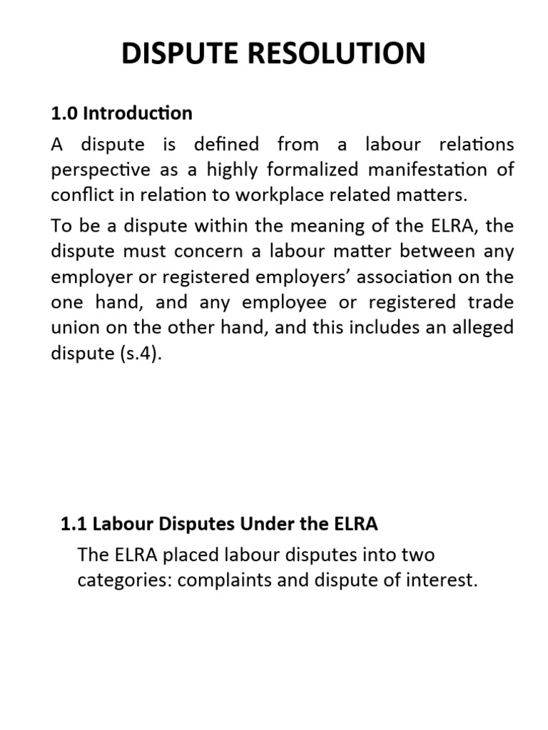 Labour Dispute Resolution | PDF | Mediation | Arbitration
