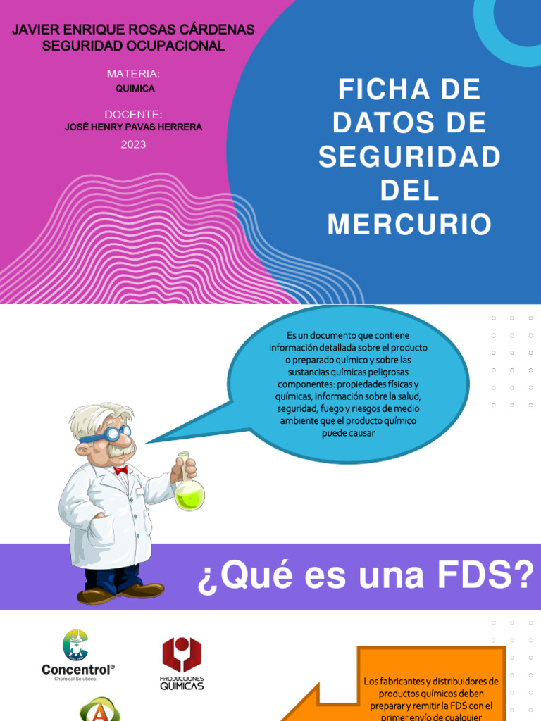 Ficha de Datos de Seguridad Del Mercurio, Etiqueta y Matriz de Compatibilidad | PDF | Mercurio ...