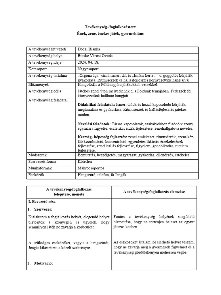 Föld Napja Tervezet - ÉZ | PDF