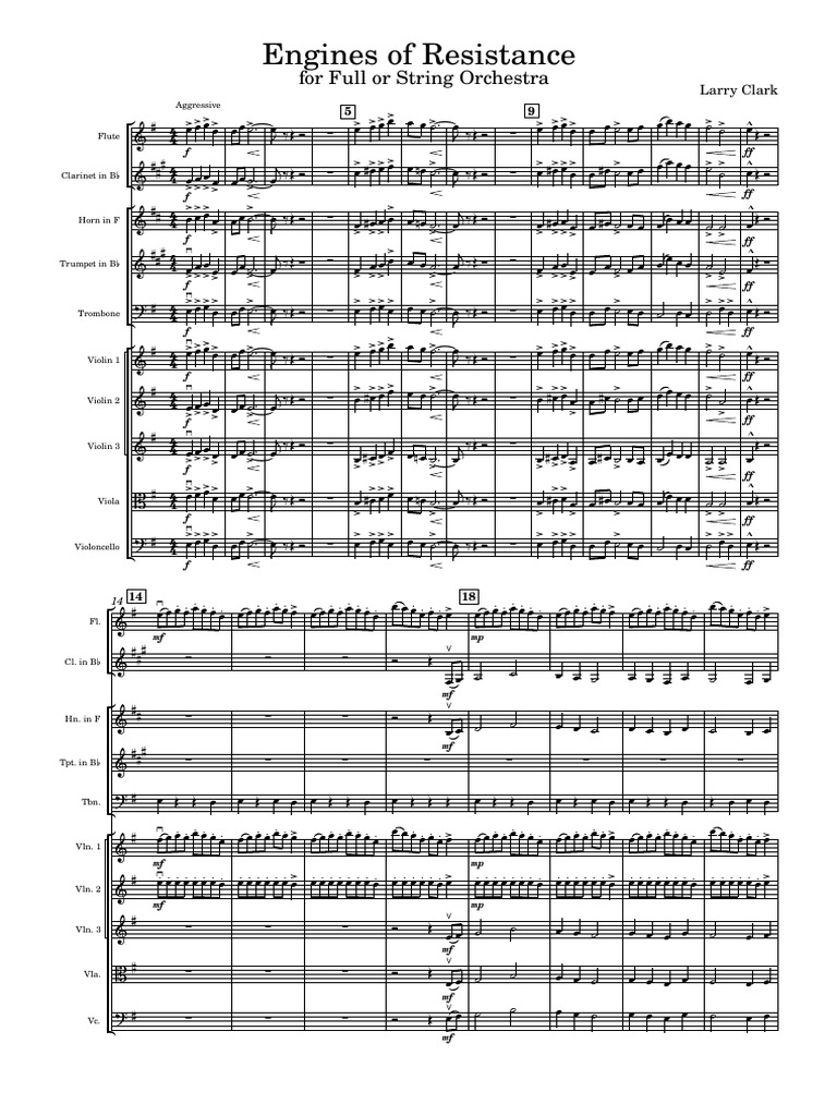 Engines of Resistance - Full Score | PDF | Musical Compositions | Music Production