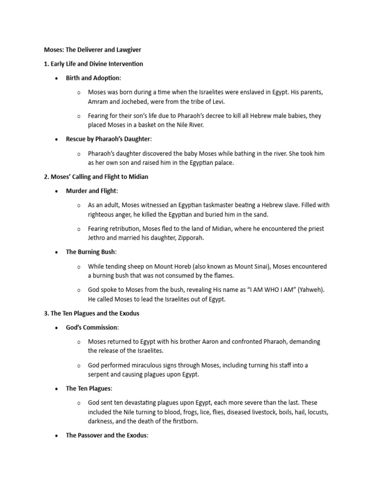 Moses Pdf Moses The Exodus