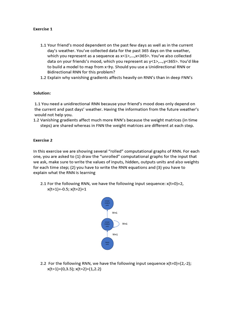 10 Exercises RNN MUD SOLVED | PDF | Linearity | Applied Mathematics 10 Exercises RNN MUD SOLVED | PDF | Linearity | Applied Mathematics