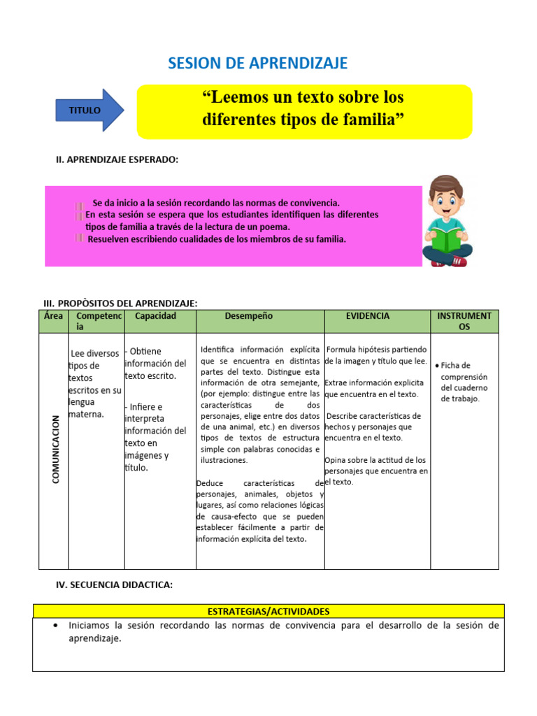 SESION DE APRENDIZAJE Leemos Un Poema | PDF | Aprendizaje | Cognición SESION DE APRENDIZAJE Leemos Un Poema | PDF | Aprendizaje | Cognición