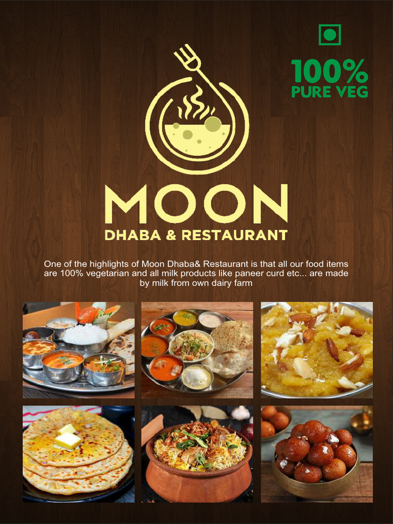 Moon Dhaba - Menu Card - 2024 | PDF | Foods | Desi Cuisine