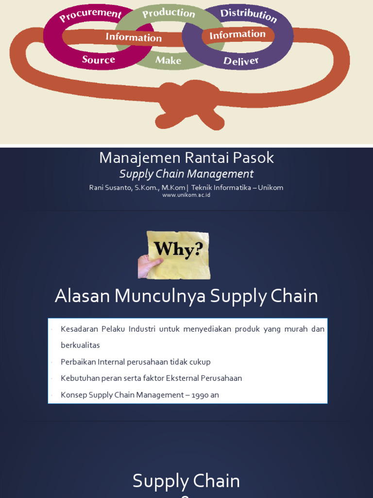 Konsep Manajemen Rantai Pasok | PDF