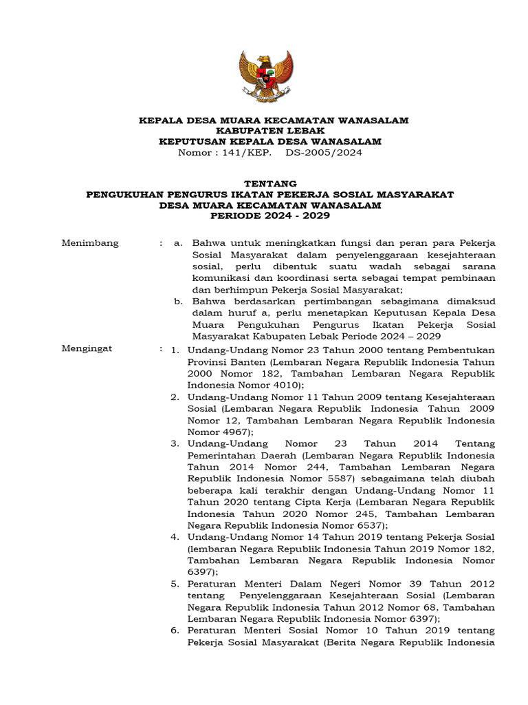 SK PSM Muara 2024-2029 | PDF