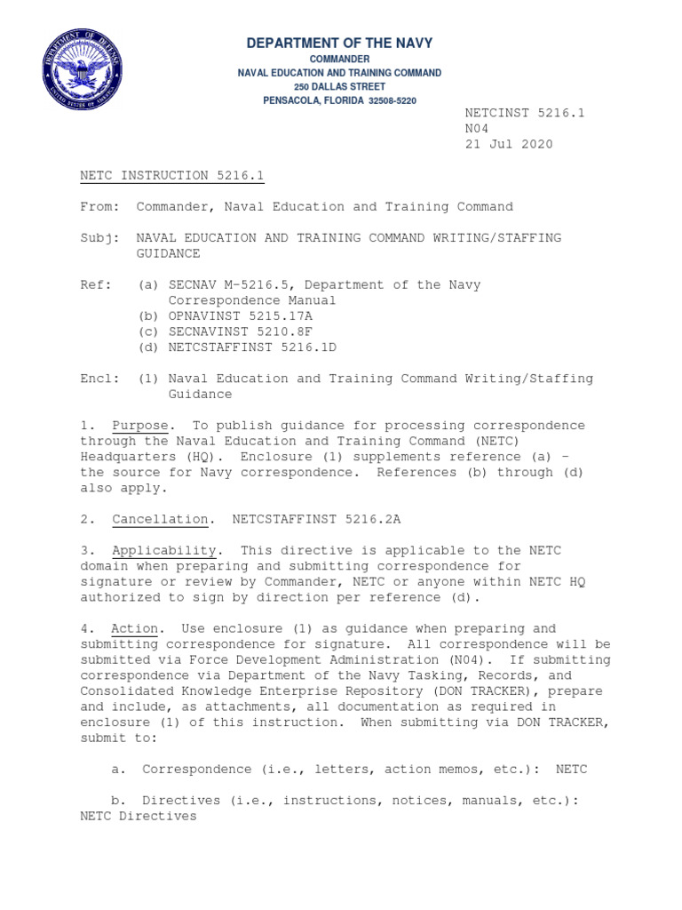 Naval Education Writing Guide | PDF | Memorandum | United States ...