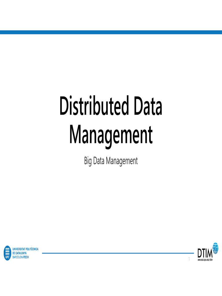 02 DistributedDataManagement | PDF | Databases | Replication (Computing)