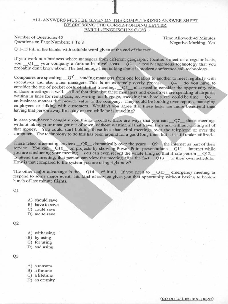 BS (CS) Sample Test-II | PDF