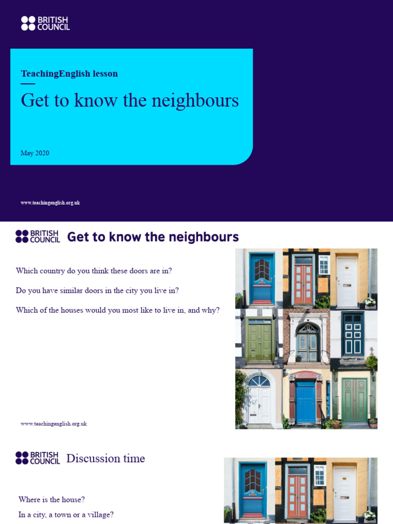 Describing People and Neighbors Activities | PDF