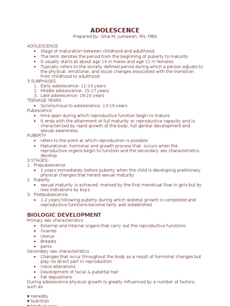 Adolescence | PDF | Puberty | Identity (Social Science)
