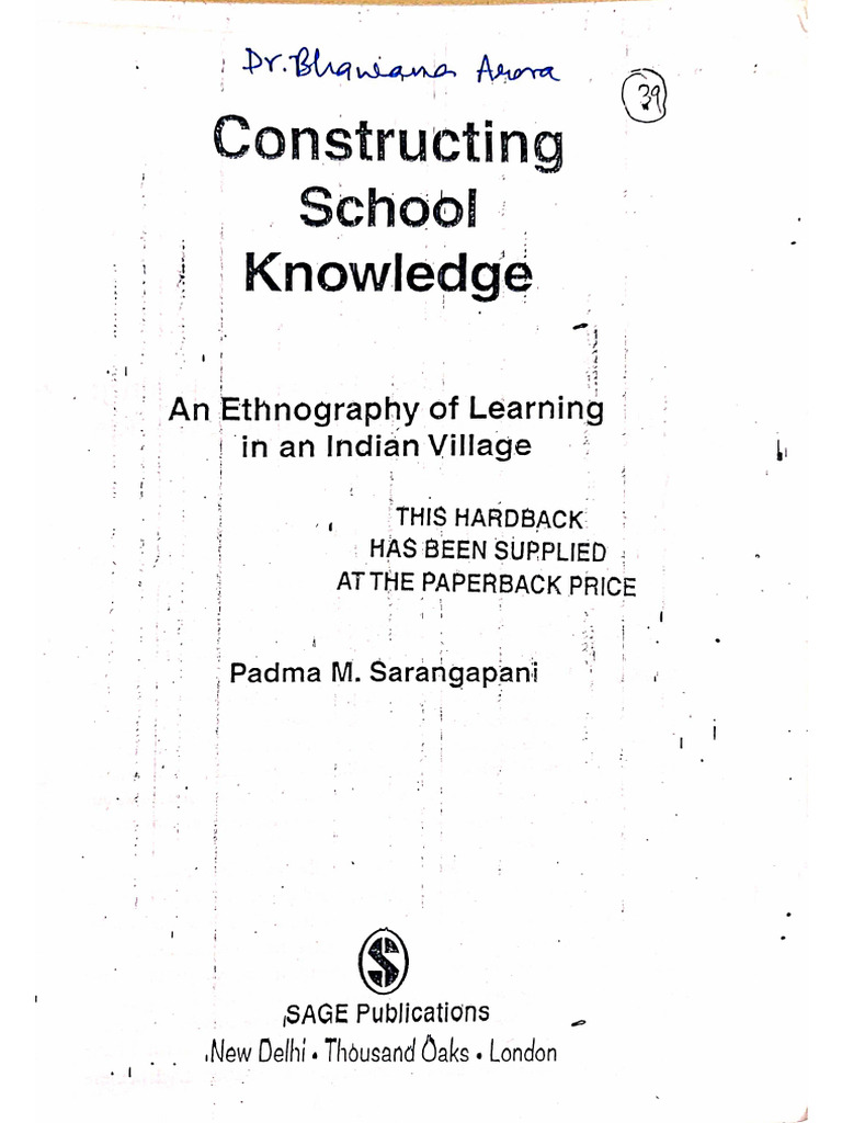 Constructing School Knowledge | PDF