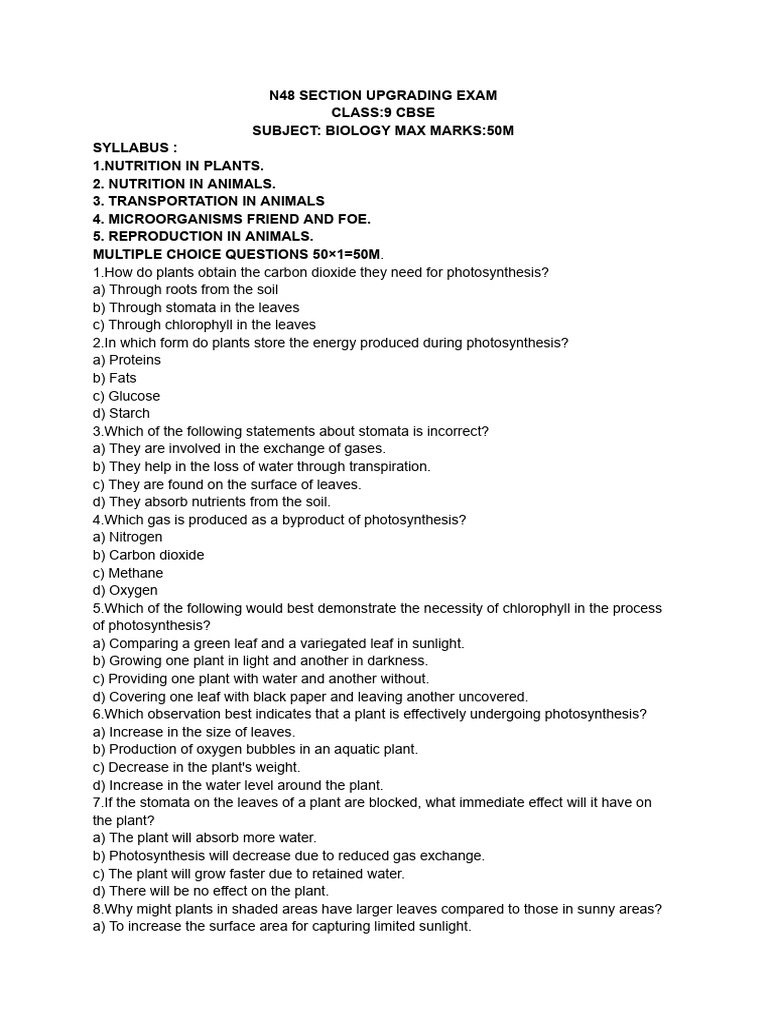 Mat Practice Questions 1 | PDF | Digestion | Blood