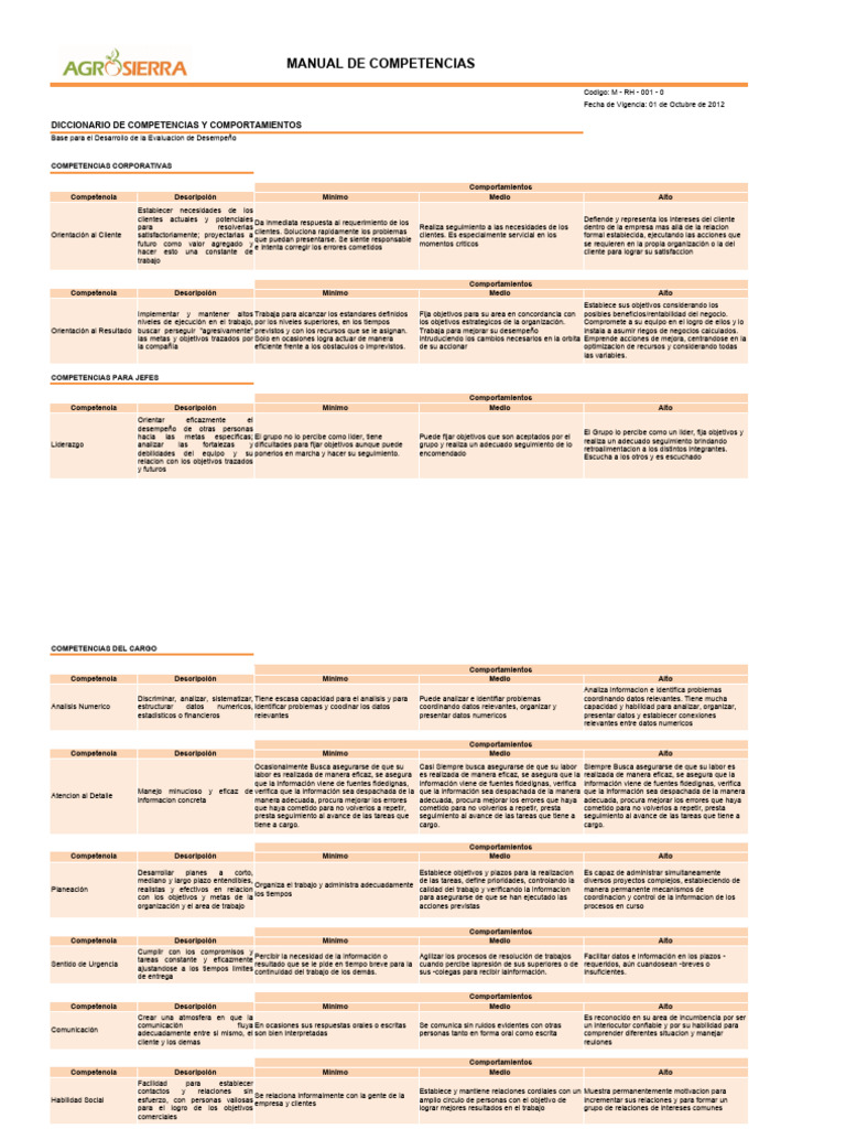 M-01 Manual de Competencias | PDF | Business | Información