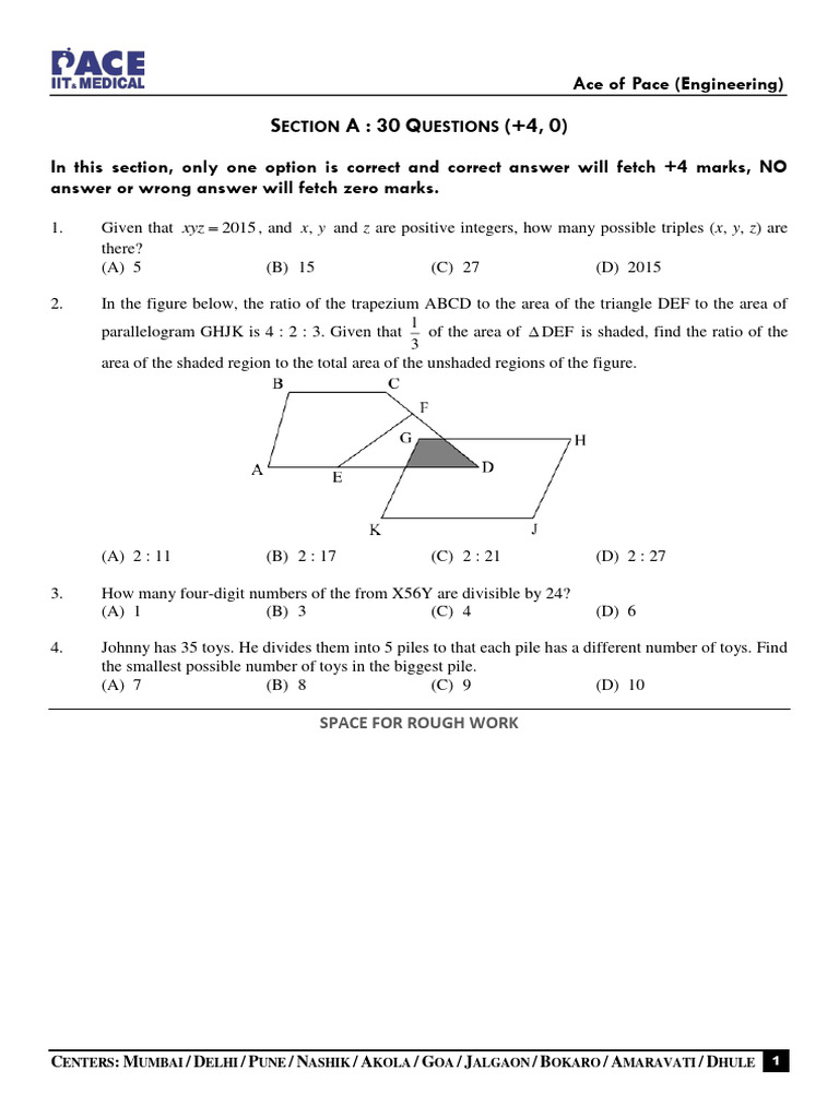 Engineering Exam Questions Overview | PDF | Area | Rectangle