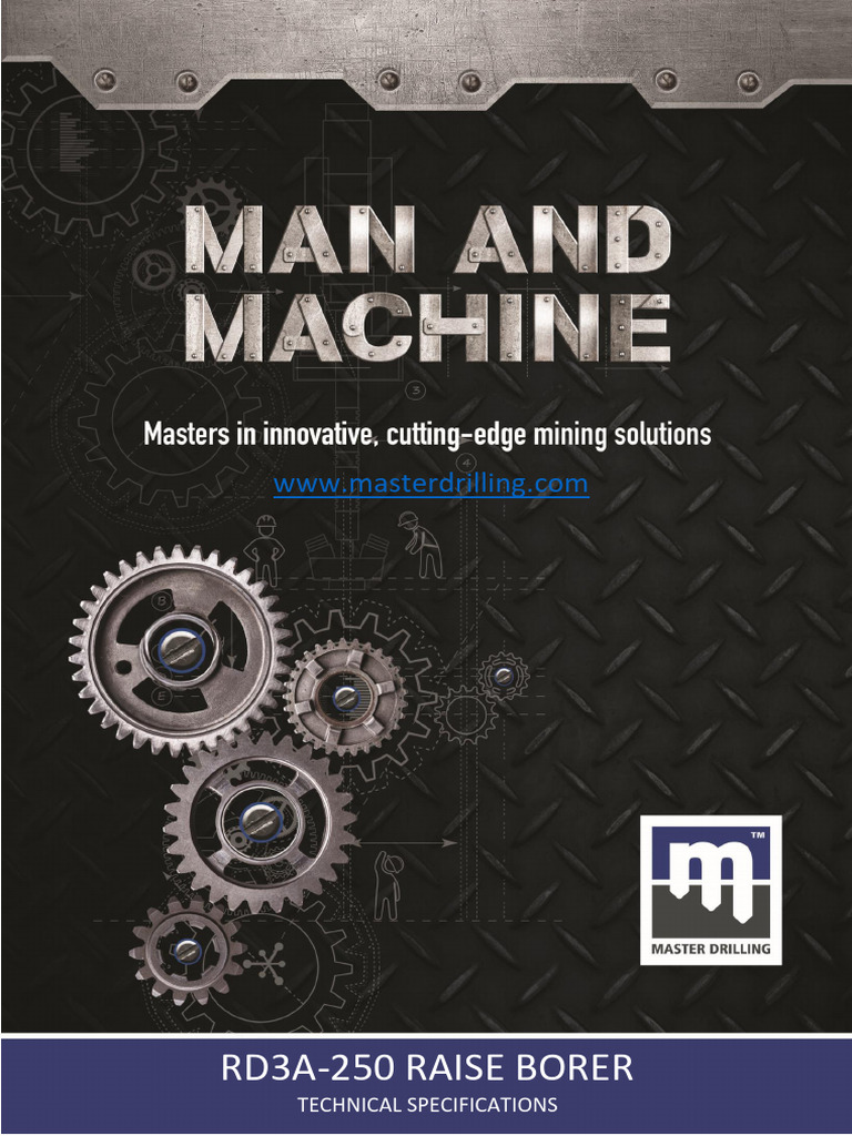 RD3A-250 Raise Borer - Technical Specification Sheet | PDF | Electric Motor | Drill