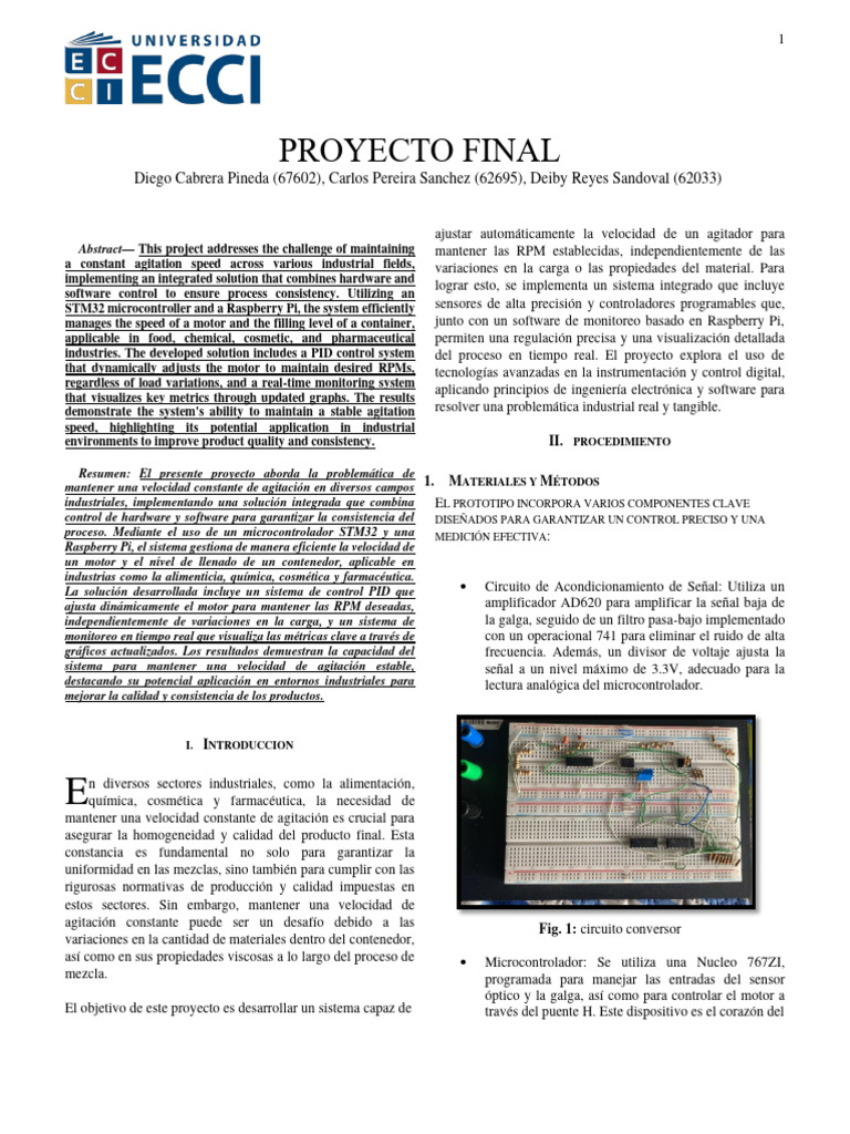 Informe Proyecto Final | PDF | Ingeniería Informática | Informática