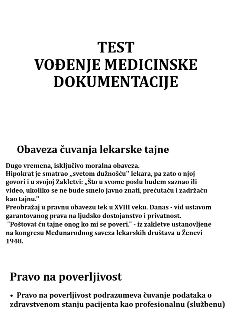 Pravo Pacijenta ZDR - Zastita | PDF