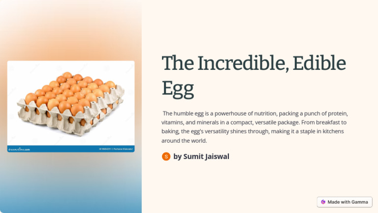 The Incredible Edible Egg | PDF