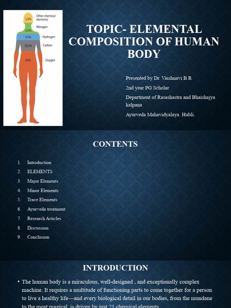 Elemental Constituents of Human Body | PDF | Dietary Supplements ...