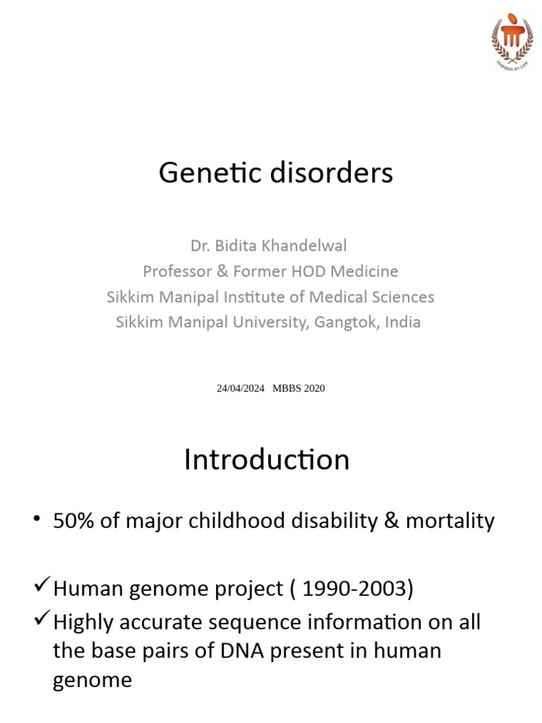 Understanding Genetic Disorders and Therapies | PDF | Genetic Disorder ...