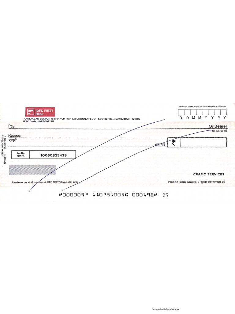 Cancelled Cheque | PDF
