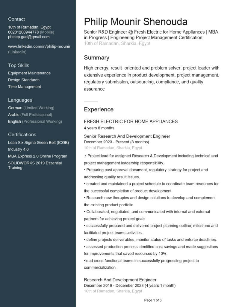 Order Management (Project Engineer) - Philip Gad | PDF | Project Management | Finite Element Method