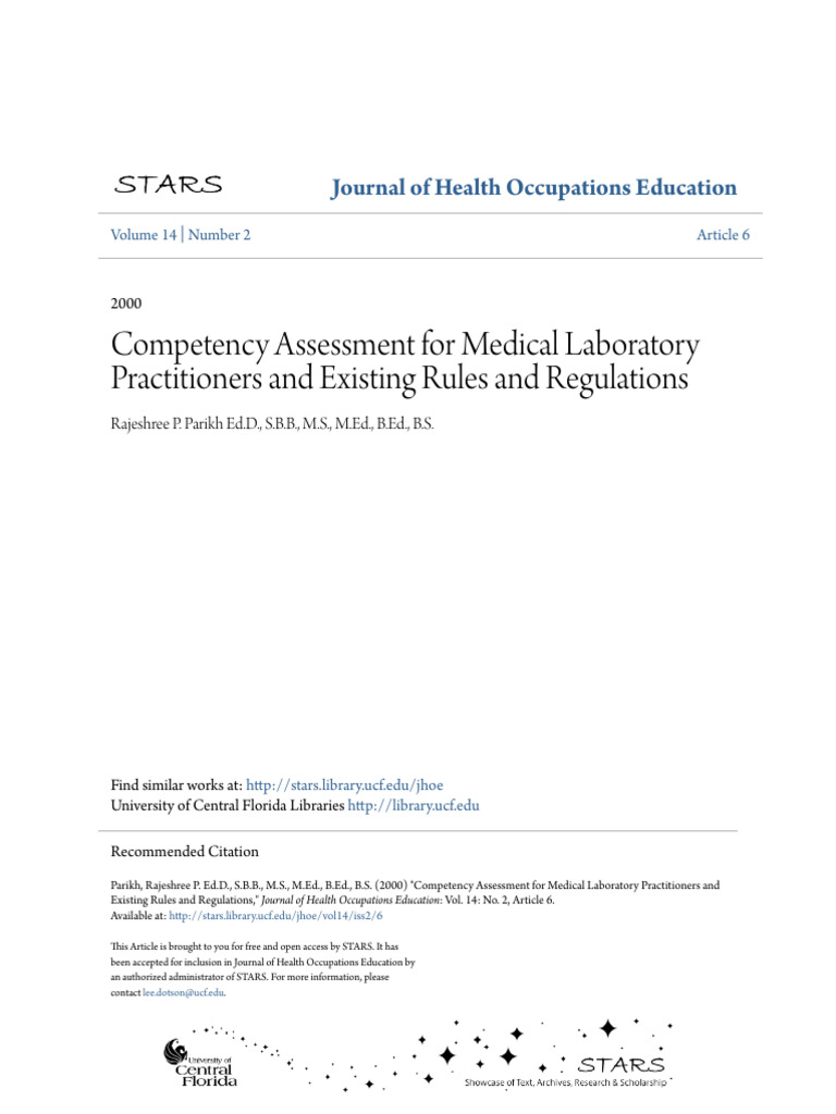 Laboratory Competency Assessment Template | PDF | Joint Commission ...