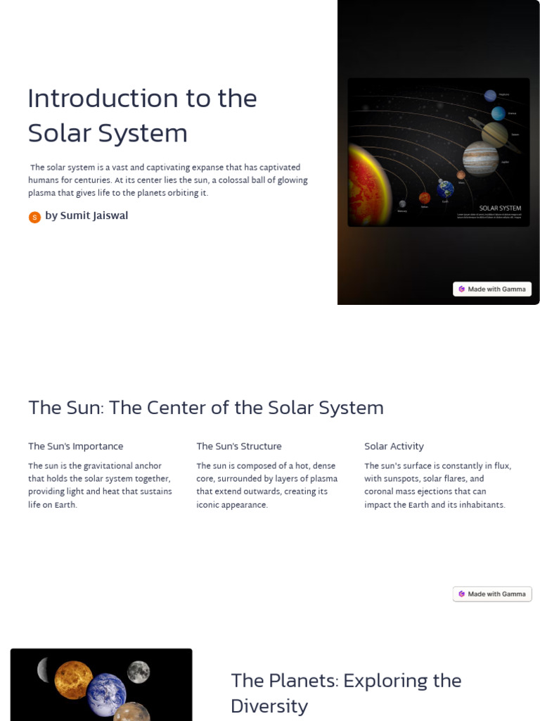 Overview of the Solar System | PDF | Solar System | Planets