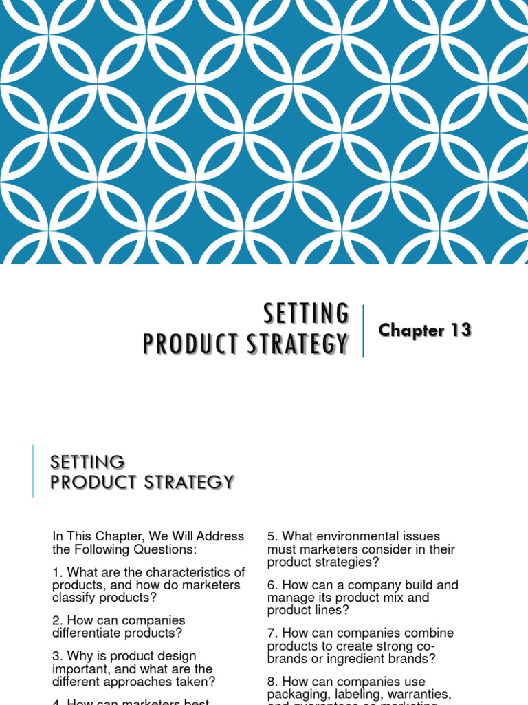 Chapter 13 Setting Product Strategy | PDF | Brand | Product (Business)