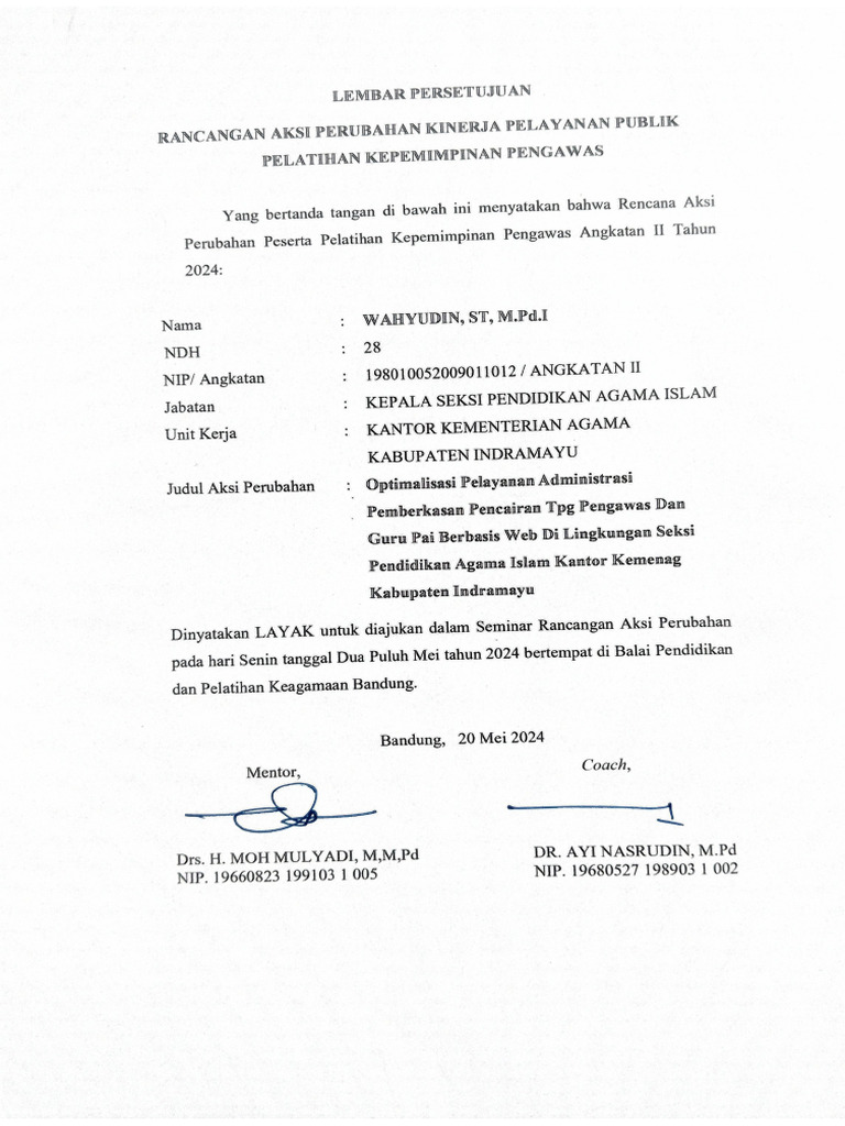 Laporan Aksi Perubahan Pdf