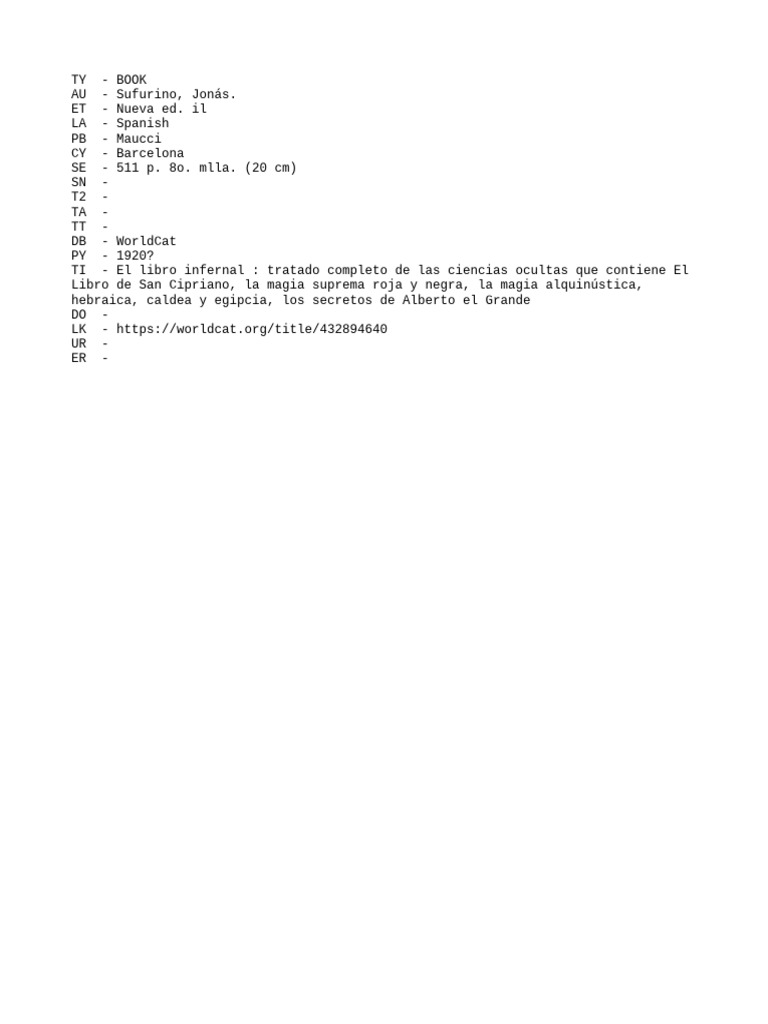 El libro infernal _ tratado completo de las ciencias ocultas que ...