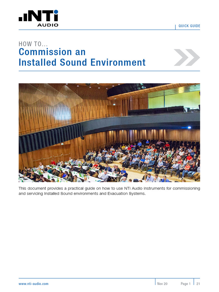 NTi Audio QuickGuide Installed Sound | PDF | Loudspeaker | Sound