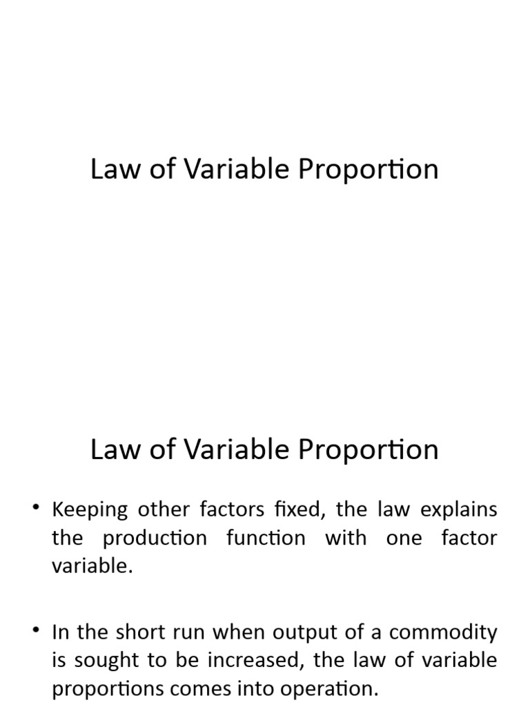S - 6 Production Theory - Law of Variable Proportion | PDF | Economics ...